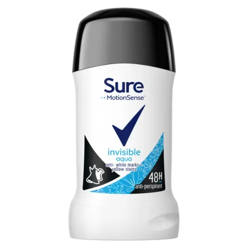 Sure Women Invisible Aqua Antiperspirant Deodorant Stick 40ml – Coccibeauty