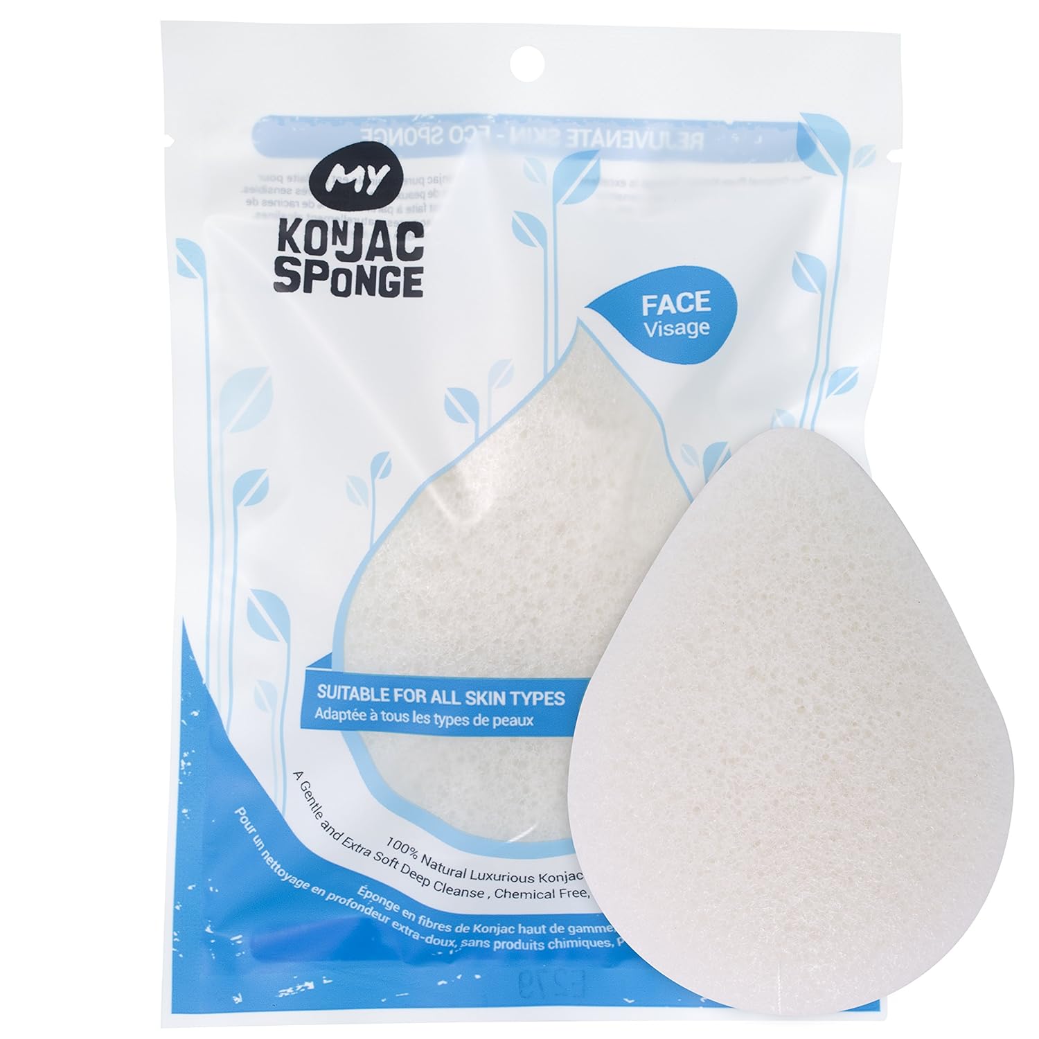 Konjac Sponge All Natural Fiber Original Pure Facial Sponge. – Coccibeauty