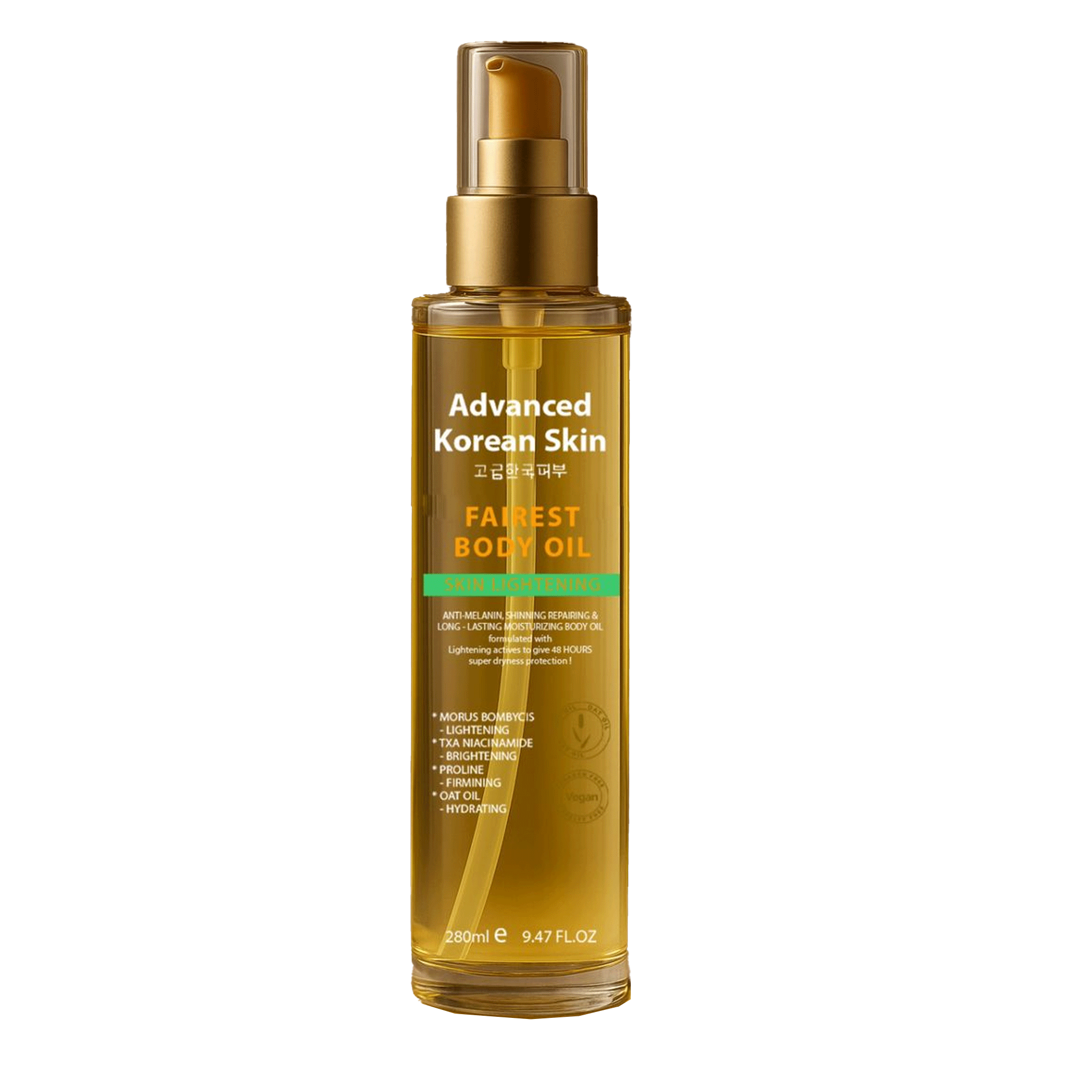 Advanced Korean Fairest Skin Lightening Body Oil – 280ml – Coccibeauty