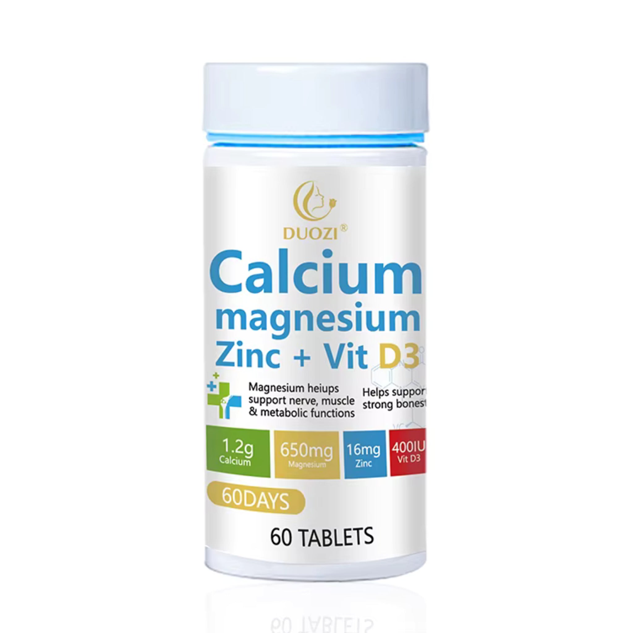 OEM DUOZI Calcium Magnesium Zinc Vitamin D3 60Tabs – Coccibeauty