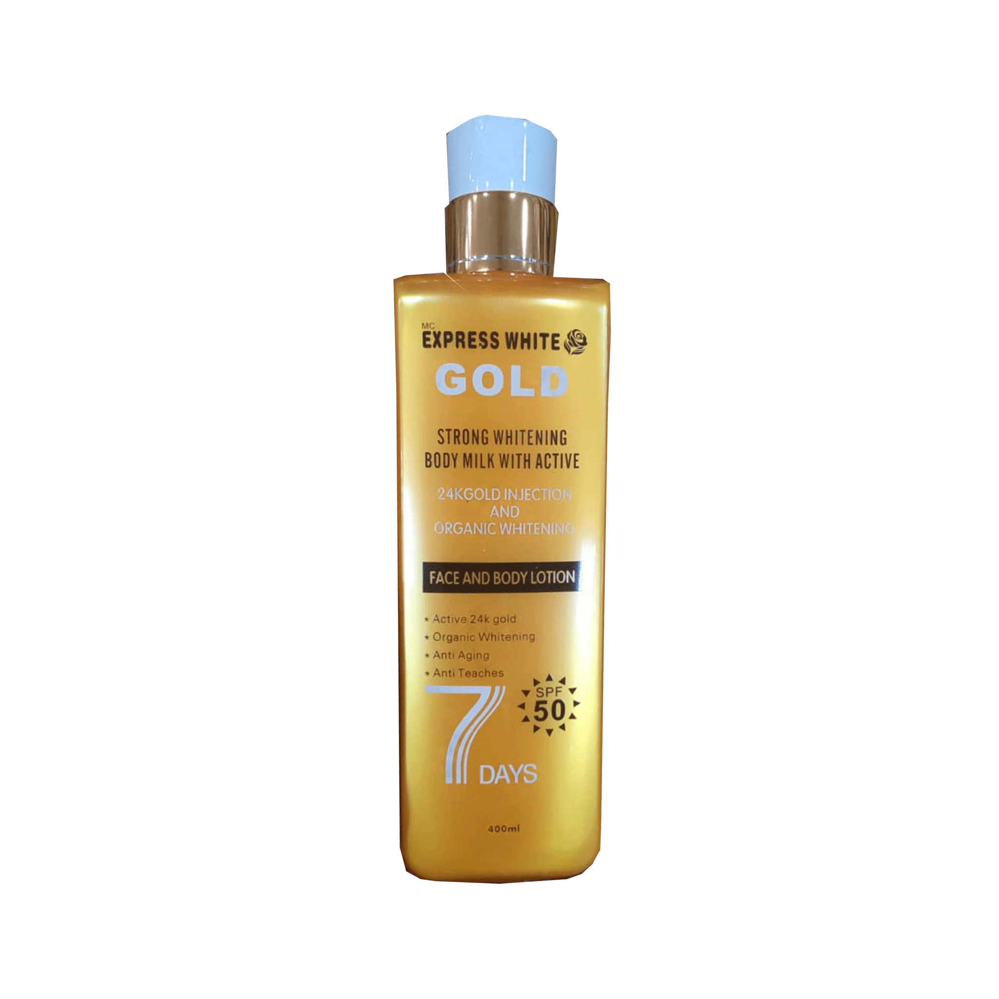 EXPRESS WHITE GOLD STRONG WHITENING BODY MILK WITH ACTIVE 24K GOLD INJ ...