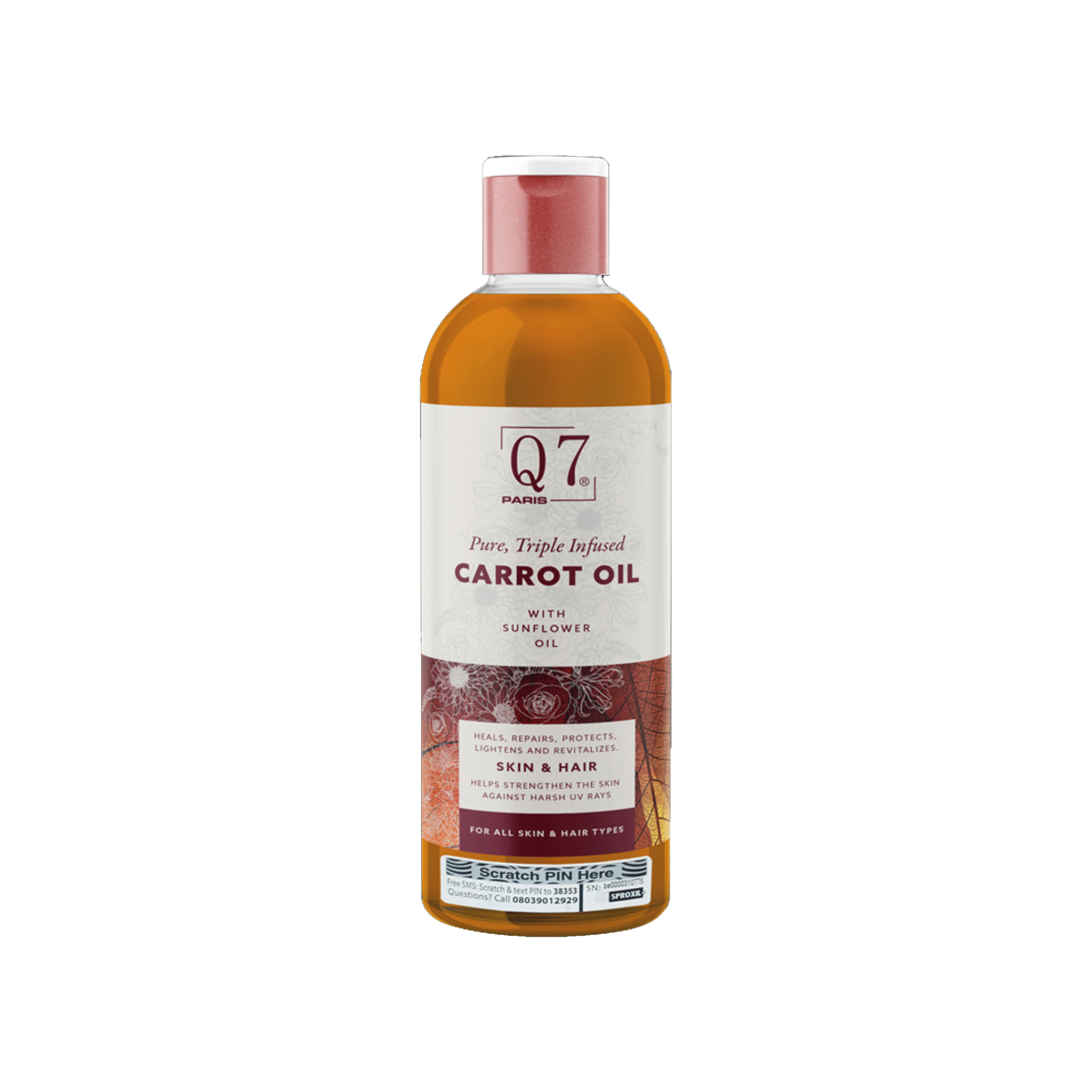 Q7 Pure Triple Infused Carrot Oil 250ml | Glow & Nourish – Coccibeauty