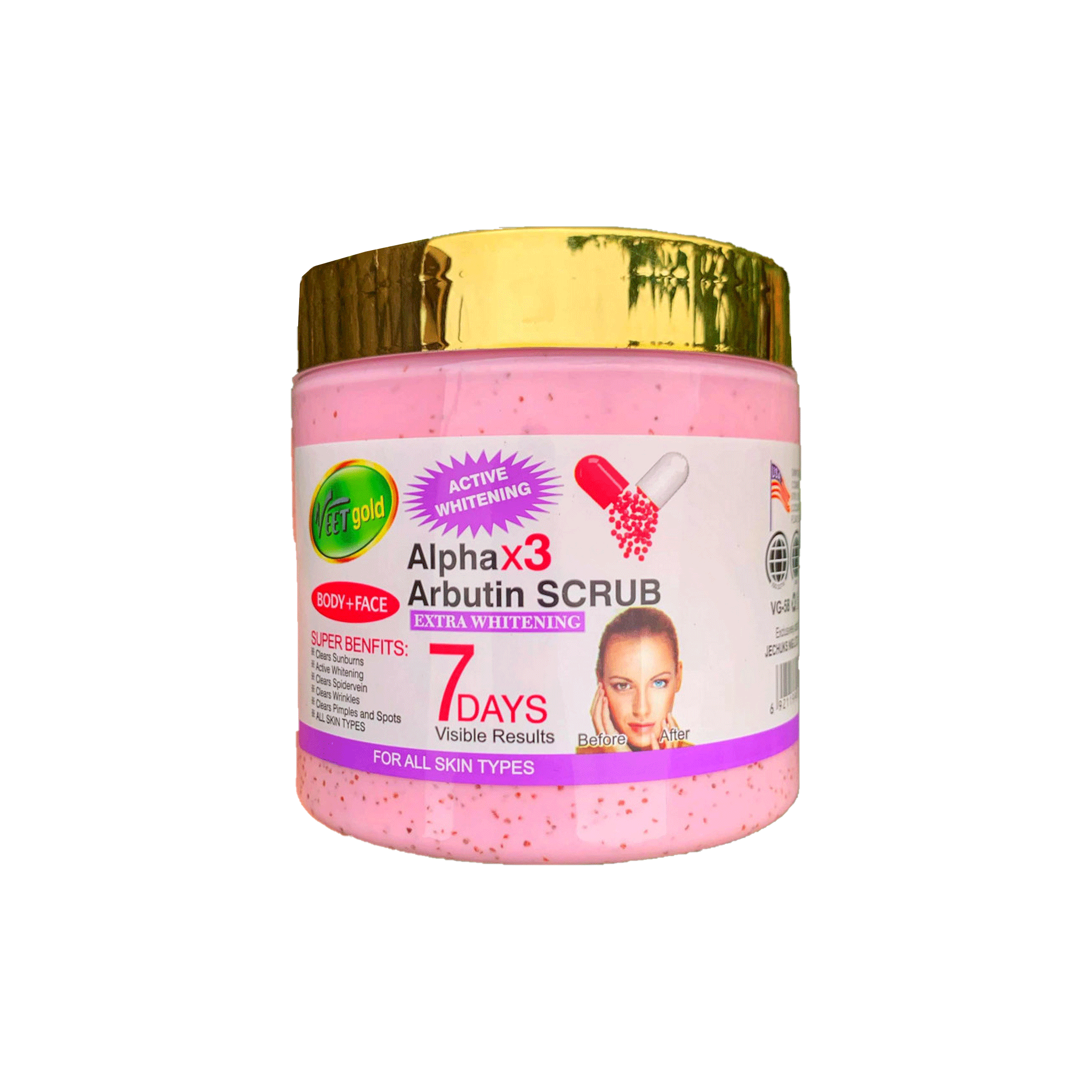 Veet Gold Active Whitening Alpha Arbutin Scrub - 600g – Coccibeauty