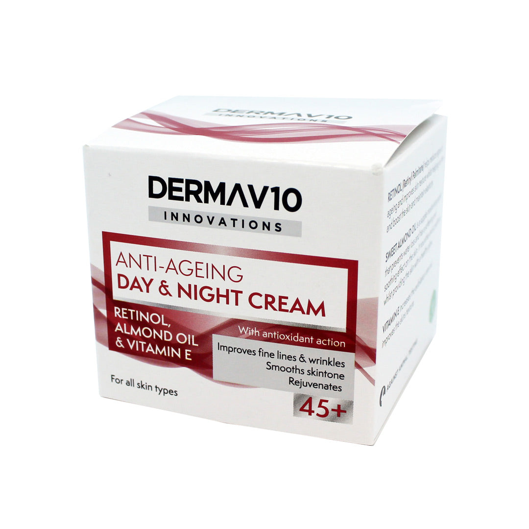 Derma V10 Innovations 45+ Anti-Ageing Day & Night Cream w/ Retinol 50m