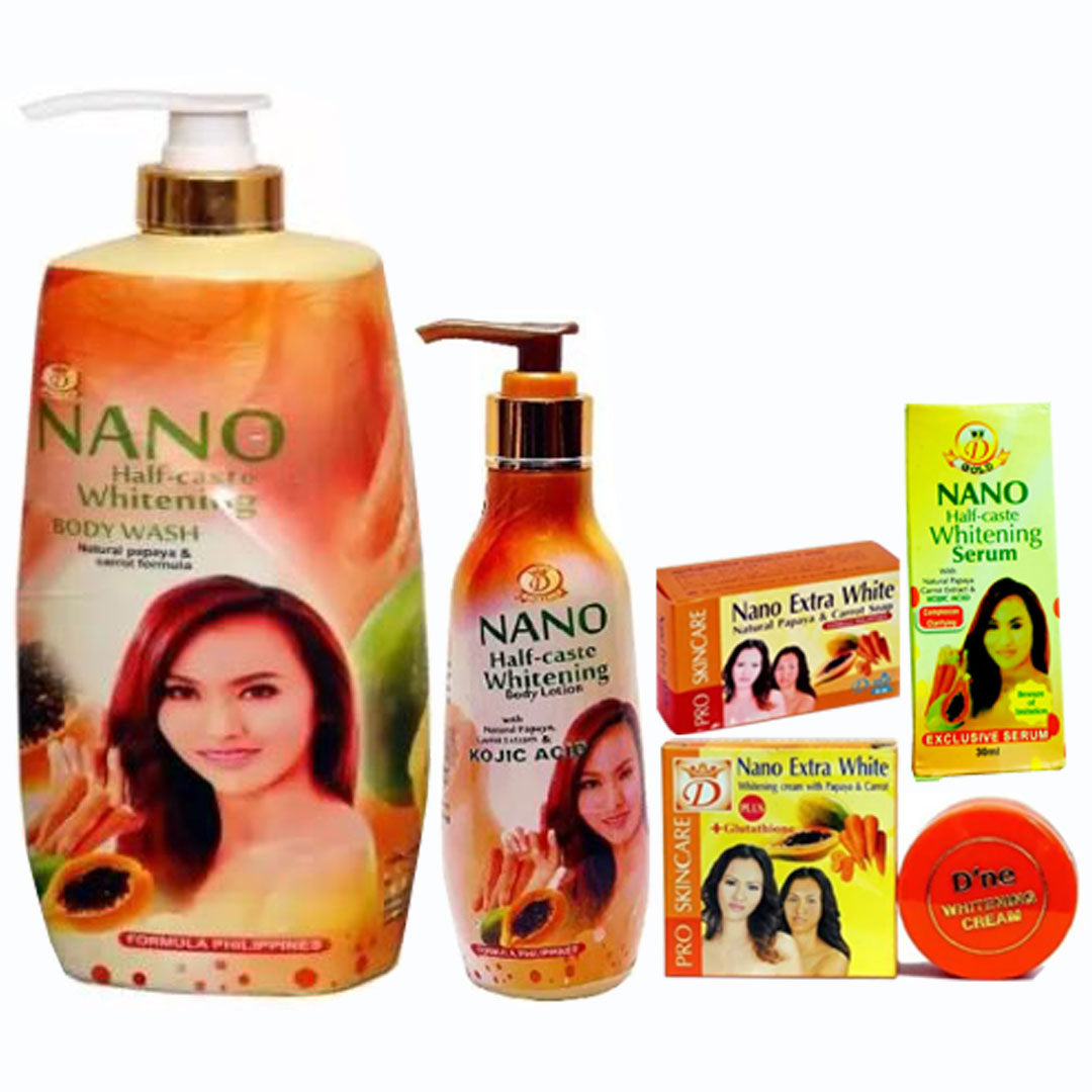 BUY Nano Whitening (Lotion, Bar Soap, Face Cream, Body Wash And Serum ...