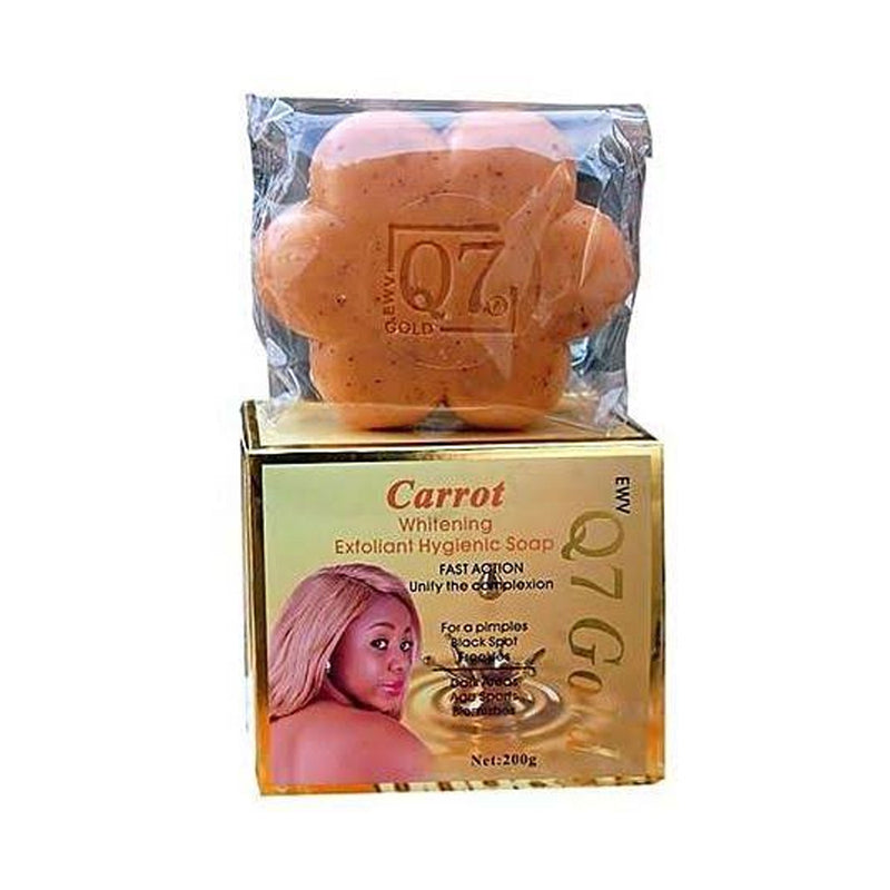 BUY Q7 Gold Carrot Whitening Exfoliant Hygenic Soap ONLINE – Coccibeauty