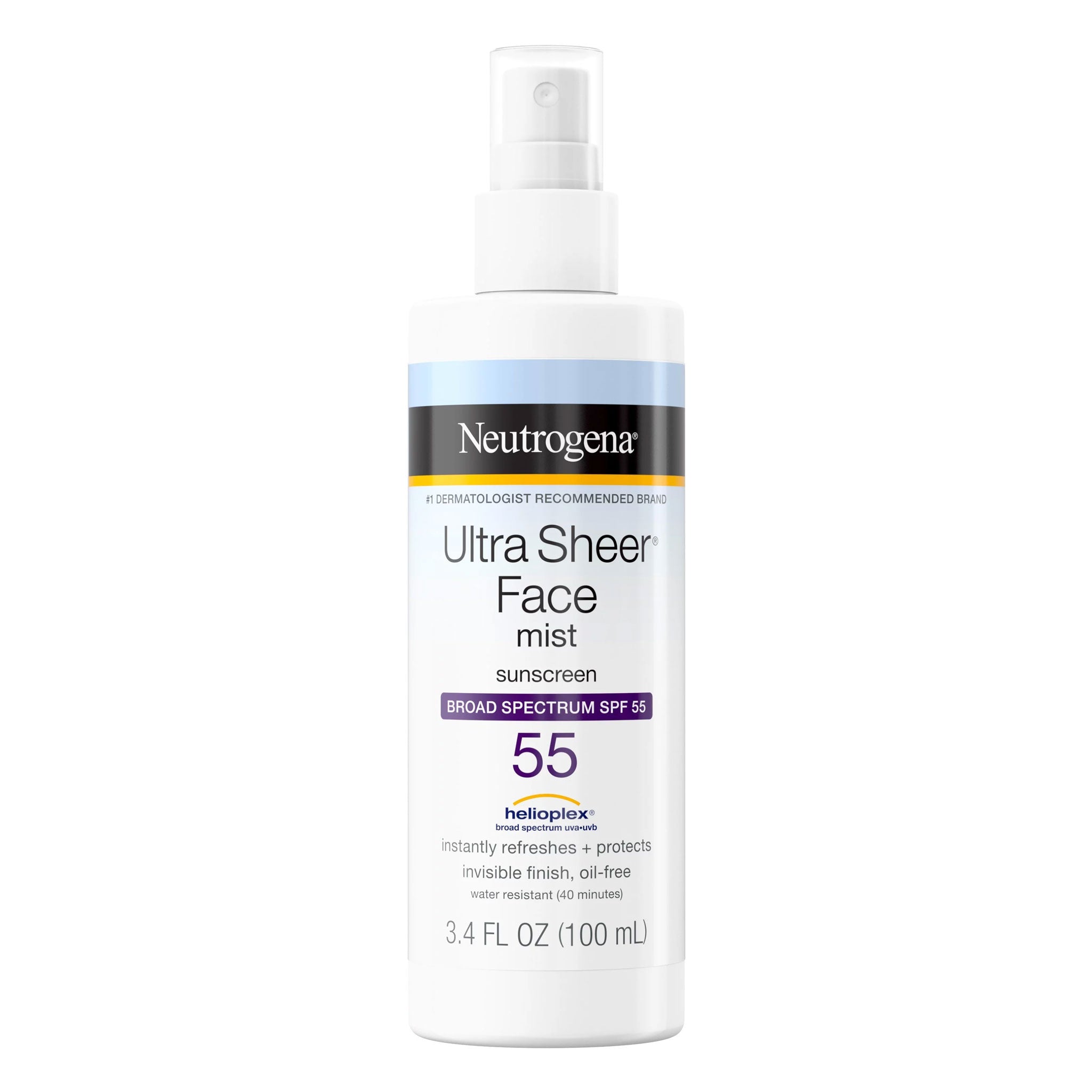 Neutrogena Ultra Sheer Face Mist SPF 55 | Lightweight Sunscreen ...