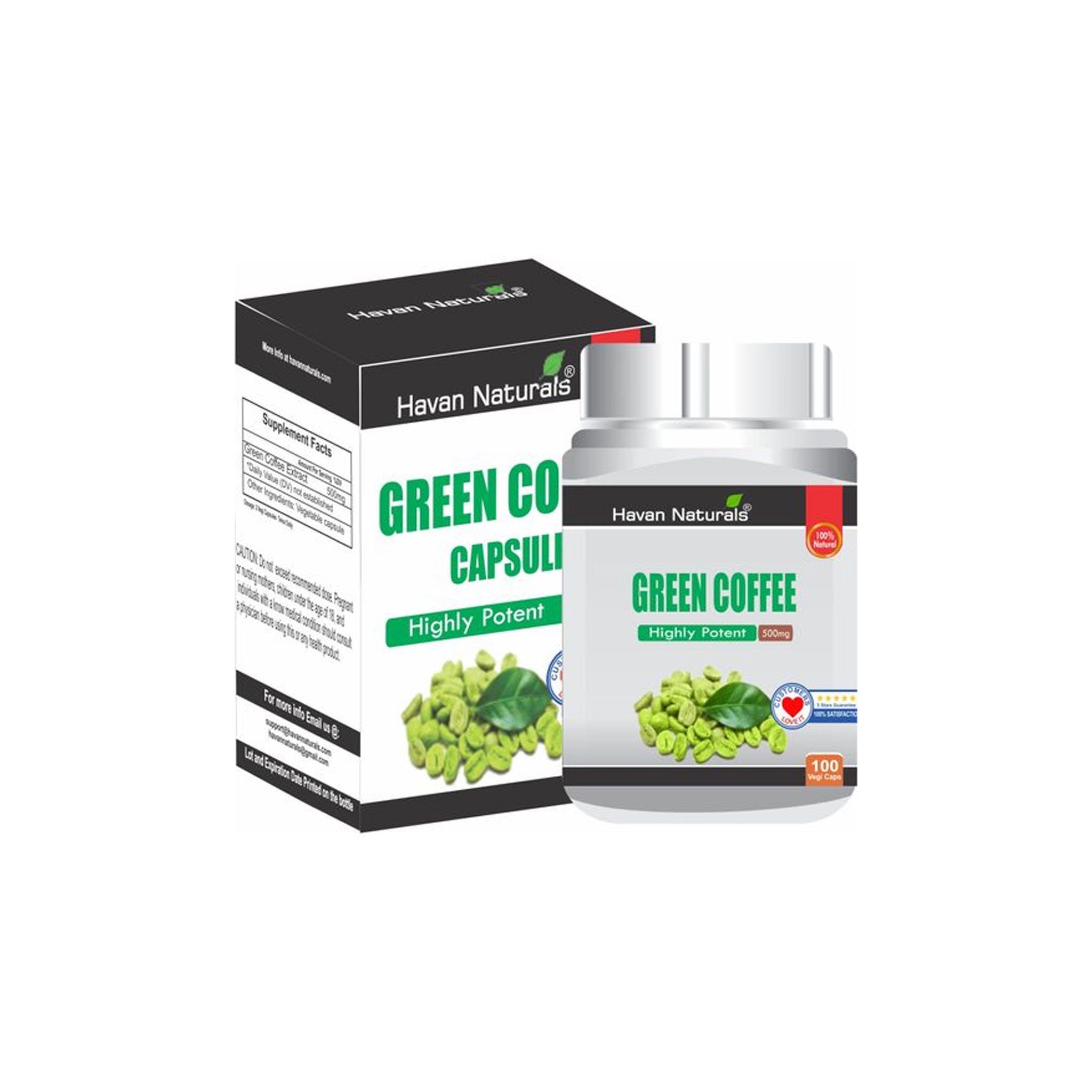 HAVAN NATURALS GREEN COFFEE BEAN CAPSULE – Coccibeauty